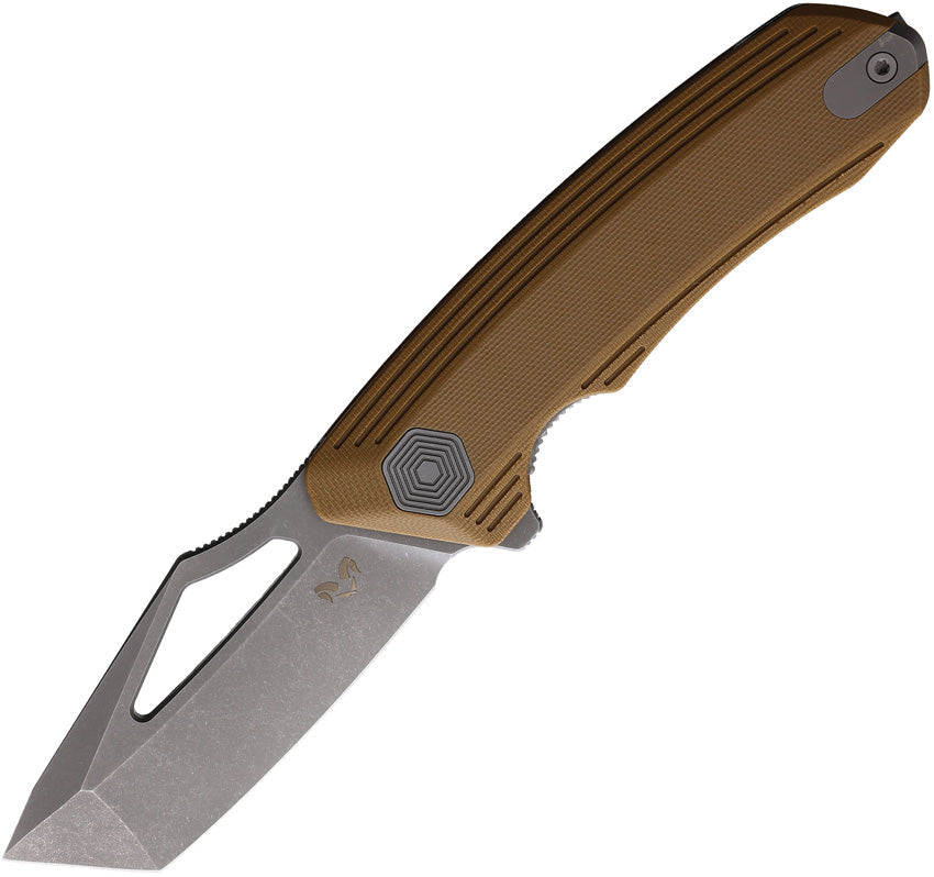 Damned Designs Banshee Linerlock Tan G10